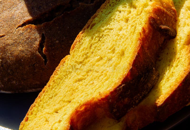 Macro Shot of Sliced Homemade Bread Stock Photo - Image of pastry ...