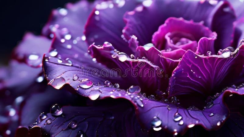Macro Shot of Sliced Red Cabbage Stock Illustration - Illustration of ...