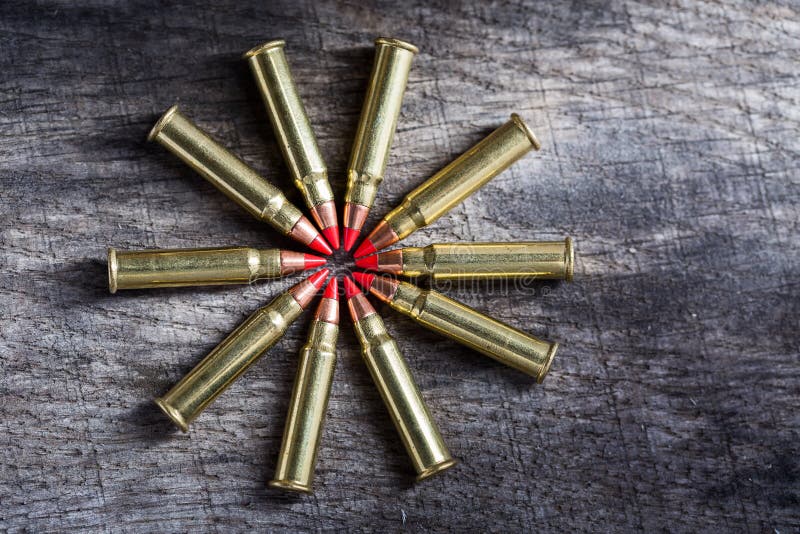 Macro Shot of Small-caliber Tracer Rounds with a Stock Photo - Image of ...