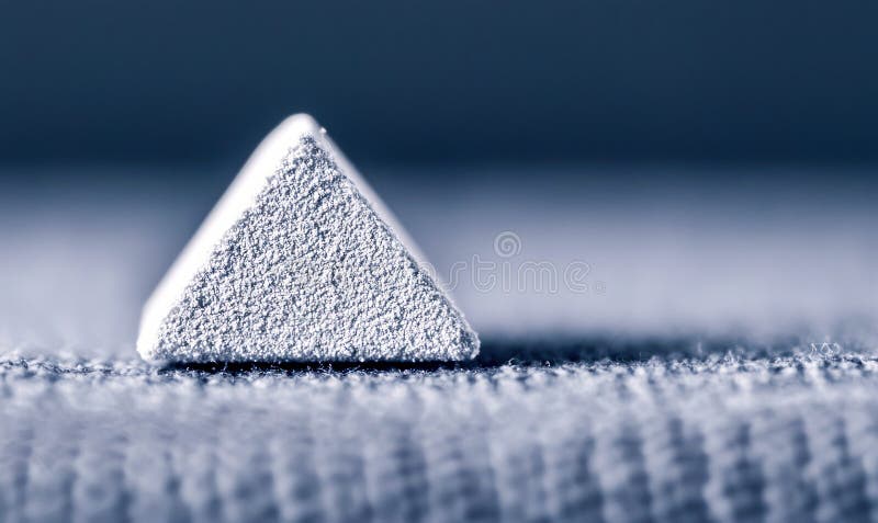 Macro Shot of a Small Triangular Prism with a Rough Surface, Set ...