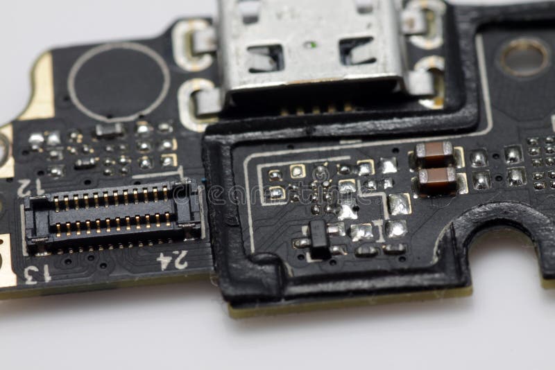 Macro Shot of Smartphone Charging Module Stock Image - Image of ...