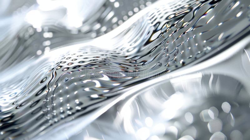 A Macro Shot of a Smooth Silver Foil Surface Dotted with Intricate ...
