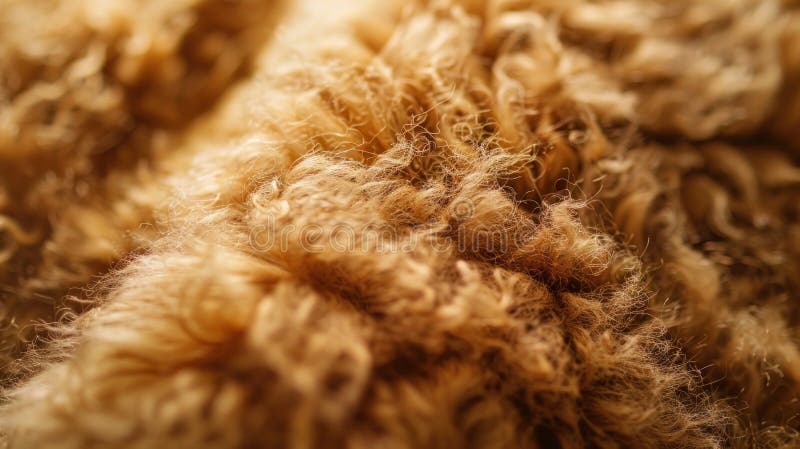 A Macro Shot of a Soft, Fluffy Texture with Warm, Golden Brown Tones ...