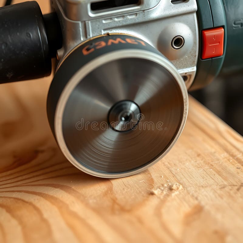 A Macro Shot of the Spinning Blades of a Compact Power Sander on a ...
