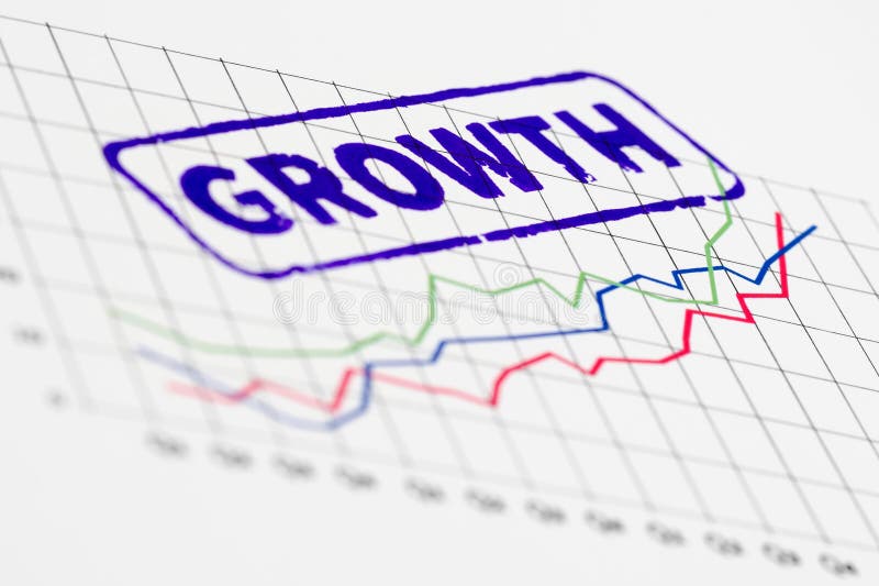 Macro Shot of Stamp Growth on a Growing Graph Stock Image - Image of ...