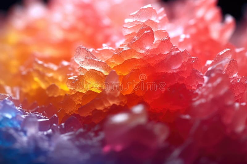 Macro Shot of Sugar Crystals Forming on Candy Surface Stock ...