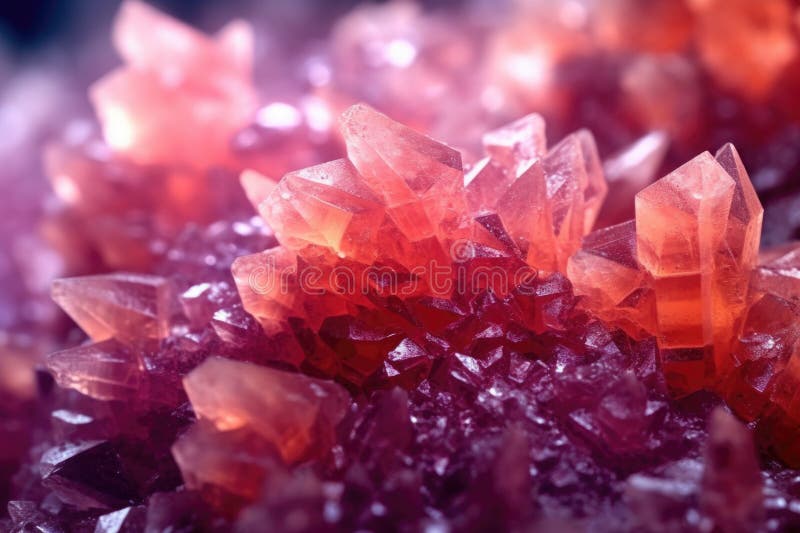 Macro Shot of Sugar Crystals Forming on Candy Surface Stock ...