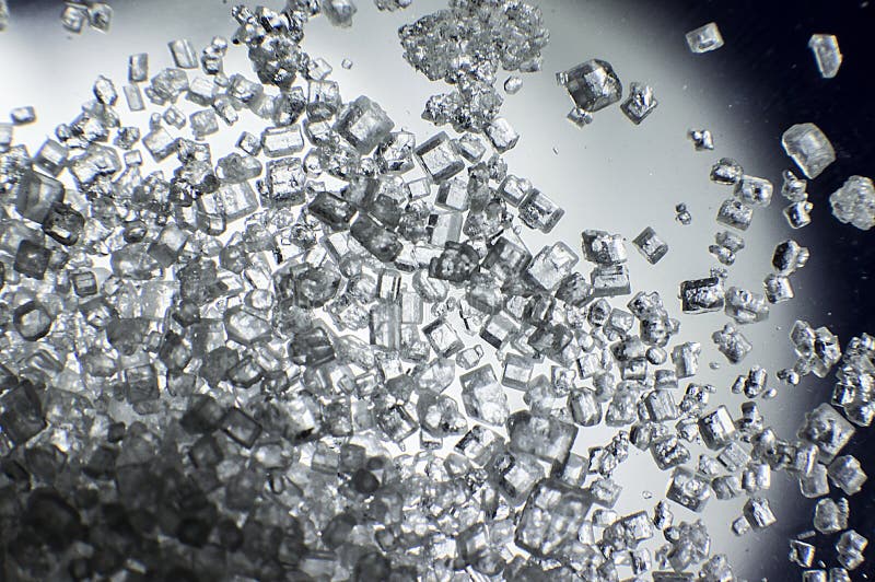 Macro Shot of the Sugar Grains on a White Background Stock Image ...