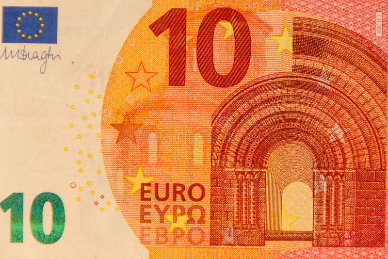Macro Shot of Ten Euro Banknote Stock Photo - Image of european, europe ...