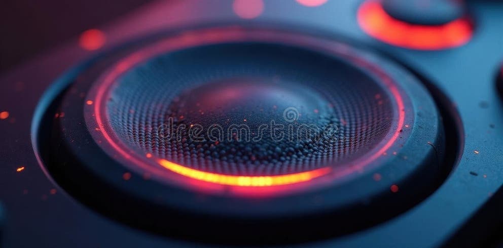 Macro Shot of a Textured Audio Speaker Button , Hardware, Speaker ...