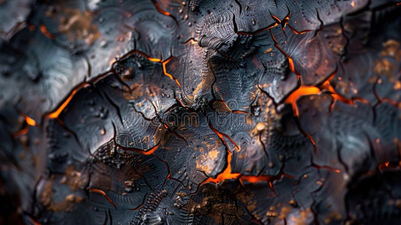 A Macro Shot of the Textured Surface of Metal Being Forged Highlighting ...