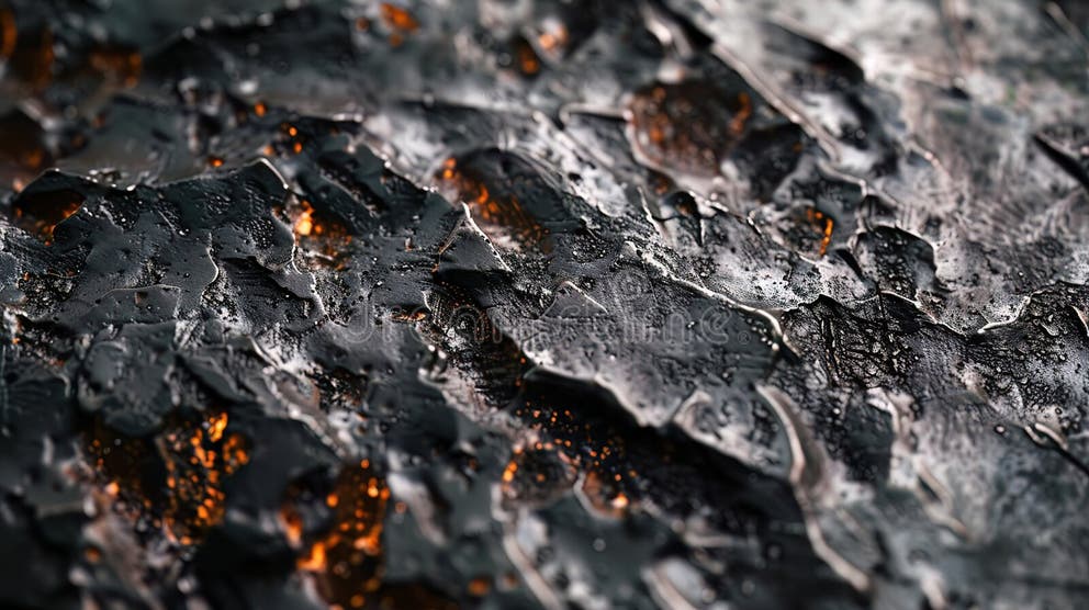 A Macro Shot of the Textured Surface of Metal Being Forged Highlighting ...