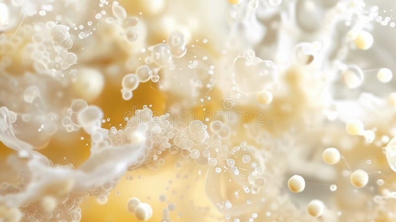 A Macro Shot of a Tiny Translucent Bacteria Culture Multiplying and ...