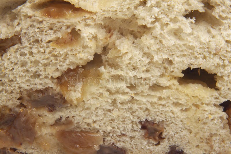 Macro Shot of Traditional Bread with Raisins for Breakfast Stock Image ...