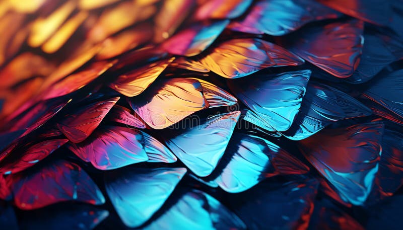 Translucent Iridescent Structures Close-up Stock Photo - Image of ...