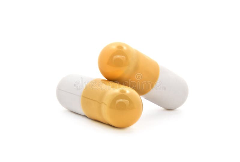 Macro Shot of Two Pills with Medical Drug Stock Image - Image of ...