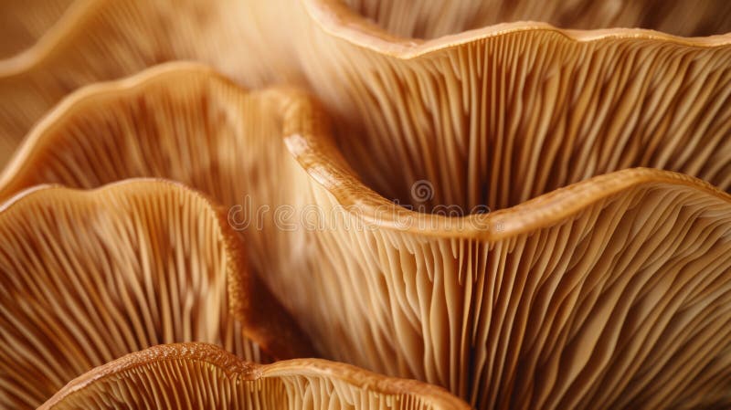 A Macro Shot of the Underside of a Mushroom, Showing the Detailed ...
