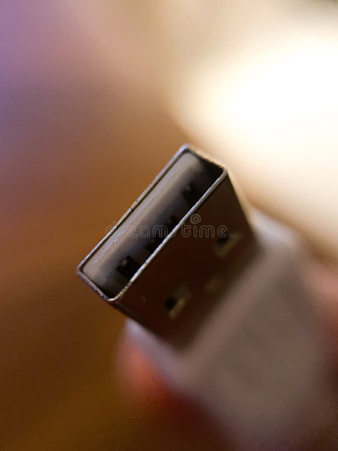 Macro Shot of Usb Connector Close Up View Stock Image - Image of ...