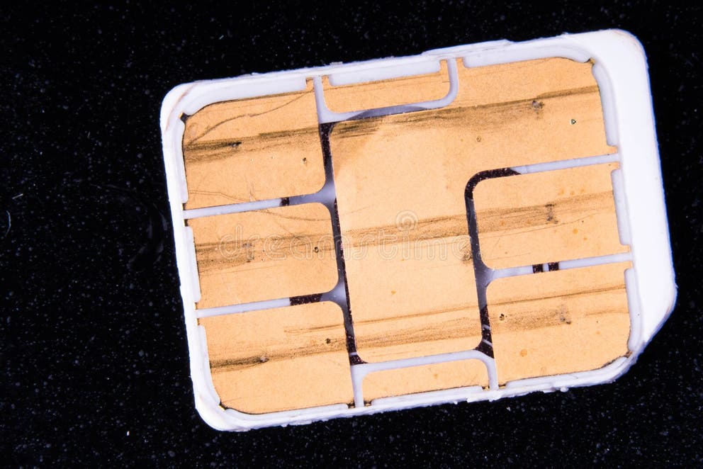 Macro Shot of a Used Nano Sim Card Stock Photo - Image of prepaid ...