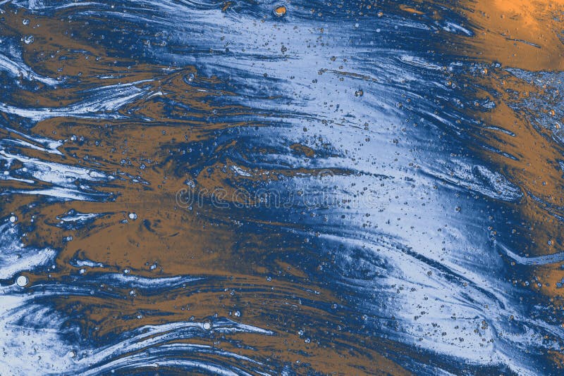 Macro Shot of Water Oil Emulsion Over Colored Background Stock Image ...