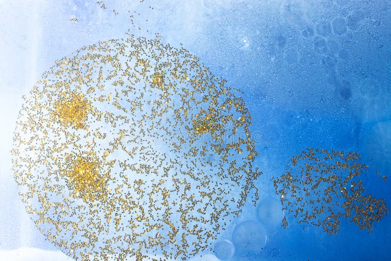 Macro Shot of Water Oil Emulsion Over Colored Background Stock Image ...