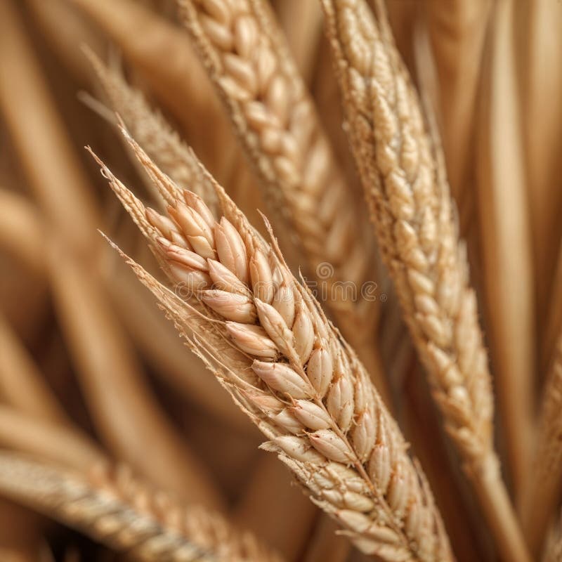 Macro Shot of a Wheat Grain Stock Illustration - Illustration of grain ...