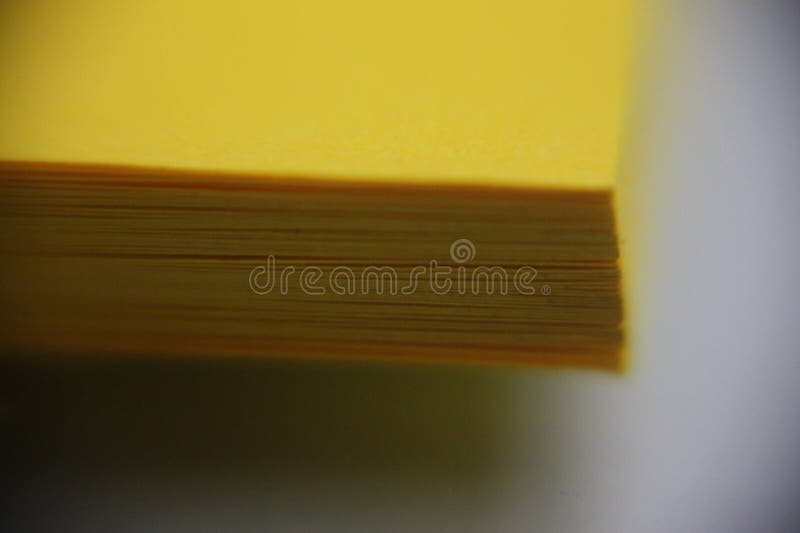 Macro Shot of the Yellow Pages of the Post-it. Stock Image - Image of ...