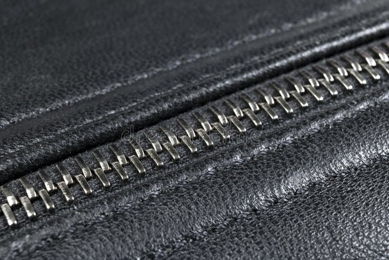 Close Up Of Zipper On Black Background. Stock Image - Image of garment ...