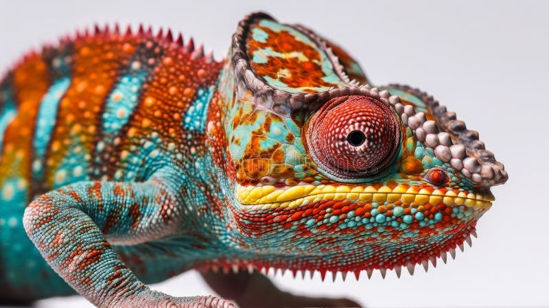 Macro Shots Chameleon. Generative AI Stock Illustration - Illustration ...