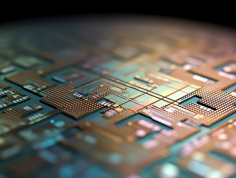 807_Macro_of_silicon_1 stock illustration. Illustration of tech - 280843687