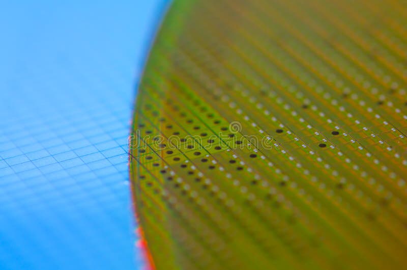 Macro of Silicon Wafers Chip Technology Background Stock Image - Image ...