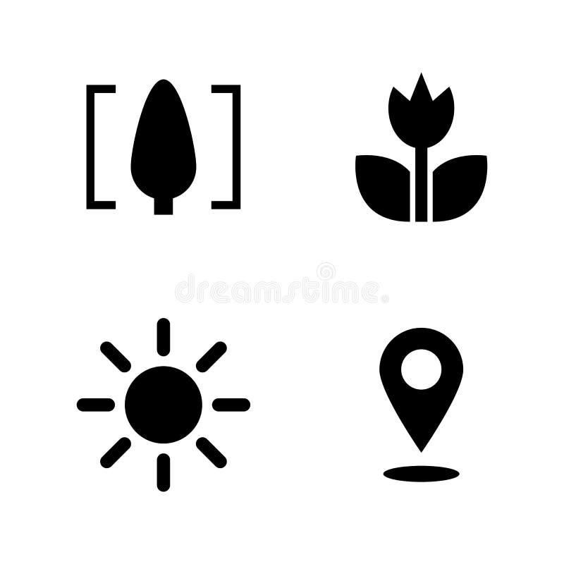 Macro. Simple Related Vector Icons Stock Vector - Illustration of ...