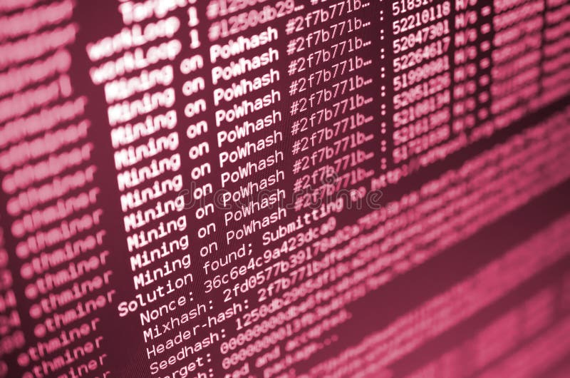 Macro Snapshot of the Program Interface for Crypto Currency Mining on ...