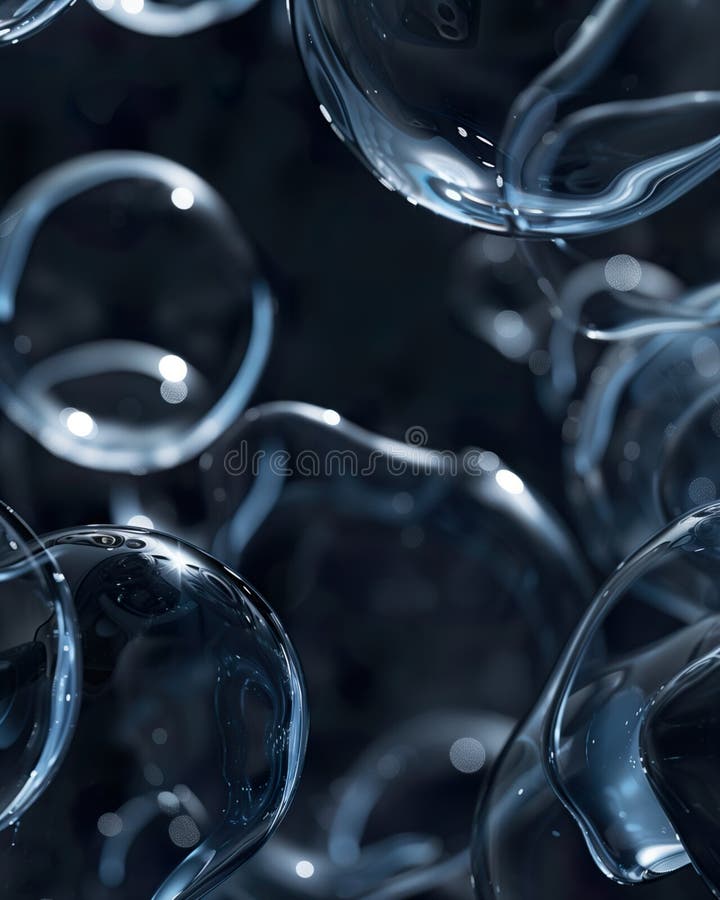 Macro Soap Bubbles of Cleansing, Moisturizing, Toning, or Exfoliating ...