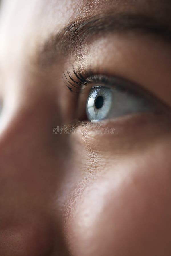 Macro Studio Expression Shot of Woman S Eye with Close Up on Eyelashes ...