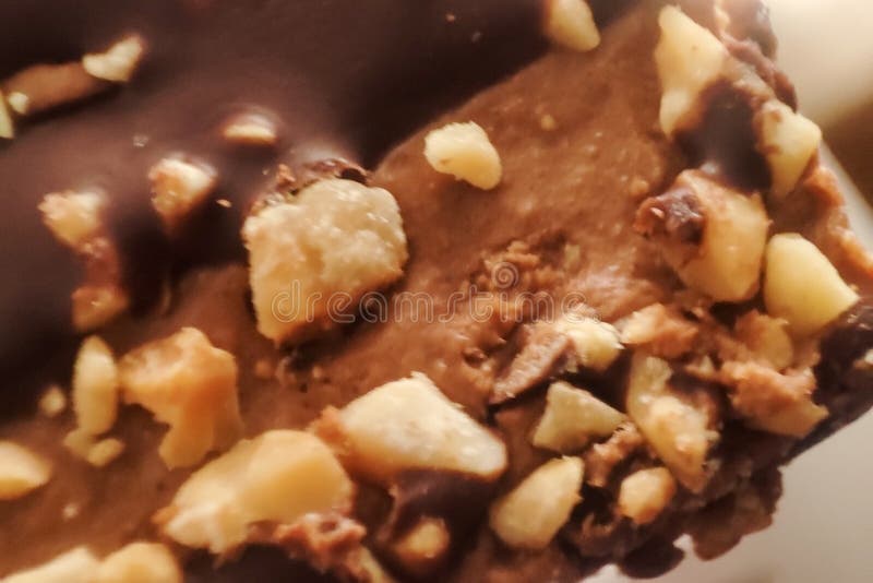 Macro Sweet Food with Nut. Delicious Dessert Concept Stock Image ...