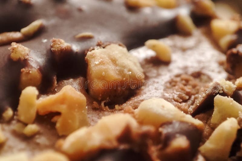 Macro Sweet Food with Nut. Delicious Dessert Concept Stock Photo ...