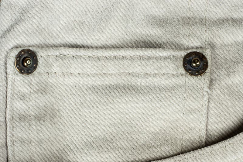 Macro Texture Beige Natural Denim. Metal Denim Tack Button Stock Photo ...