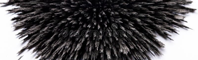 Macro Texture of the Black Iron Dust on the White Background Stock ...