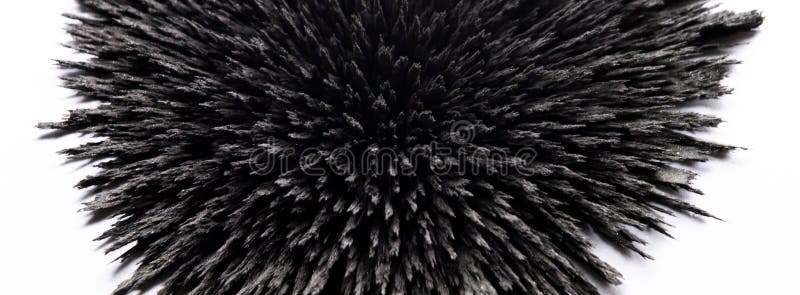 Macro Texture of the Black Iron Dust on the White Background Stock ...