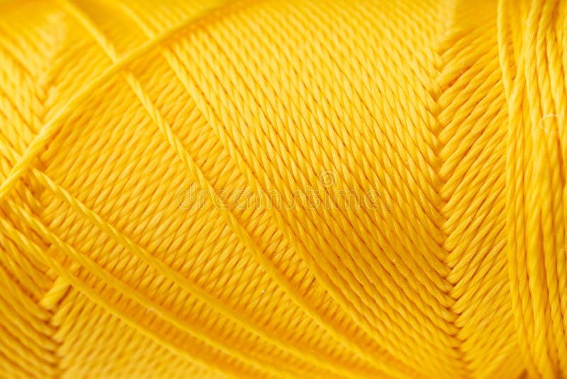 Macro Texture of Bright Yellow Silk Thread, Close-up, Copy Space. Macro ...