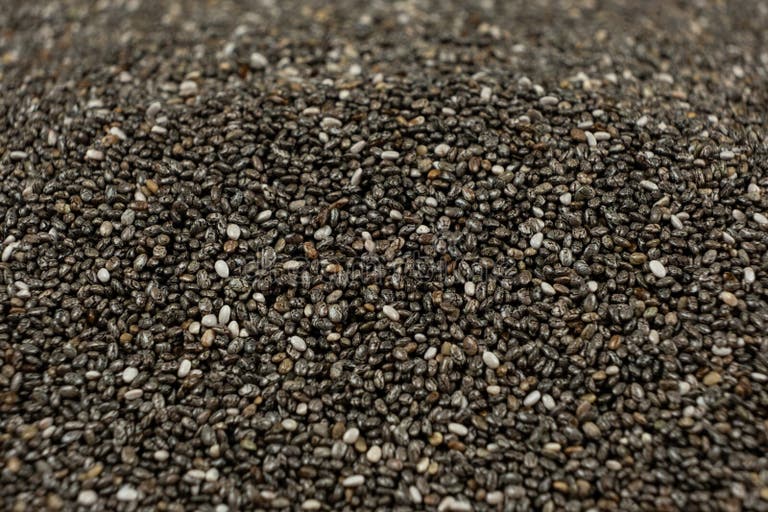 Macro Texture of Chia Seeds. Natural Grain Background. Stock Photo ...