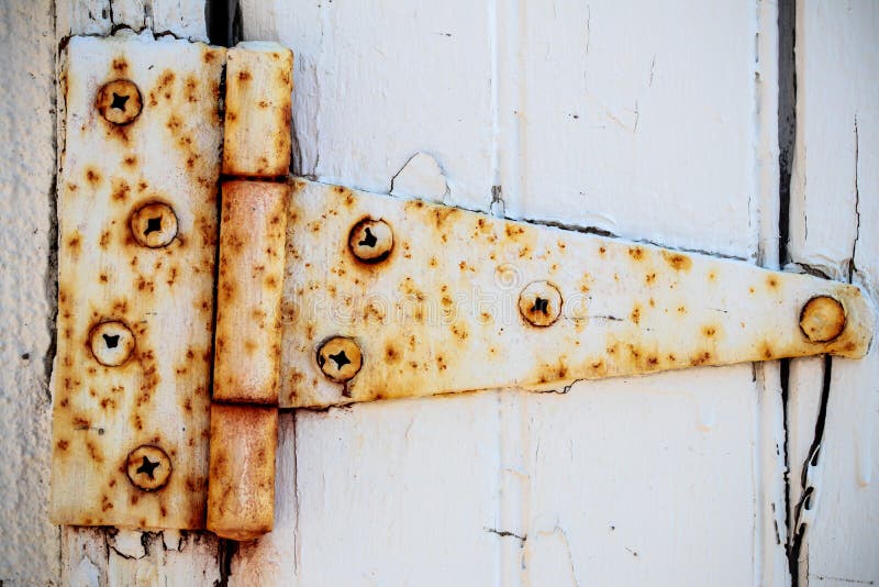 Macro Texture Close Up of Rusty Door Hinge Device Stock Image - Image ...