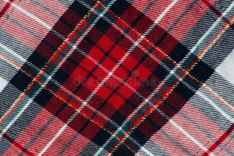 Macro Texture Cotton Fabric with a Slight Addition of Polyester, Plaid ...