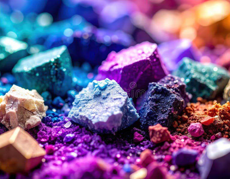 Macro Texture of Crystallized Eyeshadow Captured Still Life Composition ...