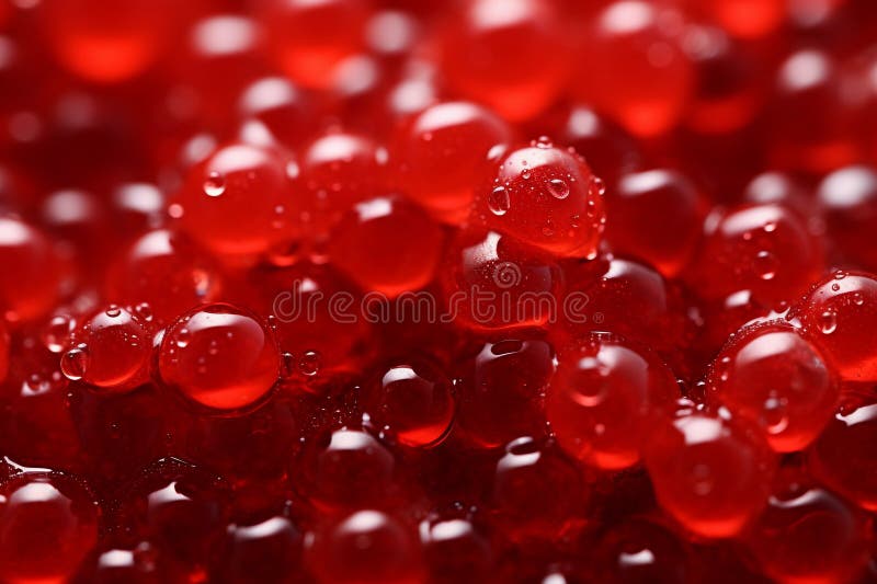 Macro Texture of Delicious Fresh Salmon Fish Red Caviar, Close Up View ...