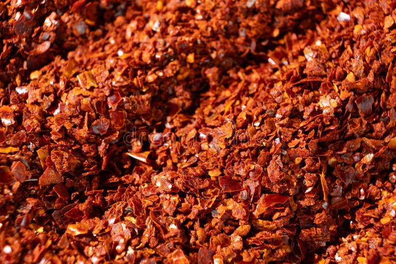 Macro Texture of Ground Chili Pepper Stock Image - Image of pile ...