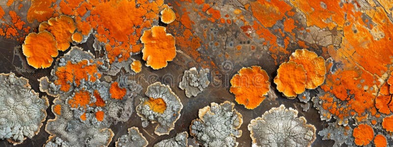 Macro Texture of Lichen Patterns on Rough Stone Detailed Structure ...