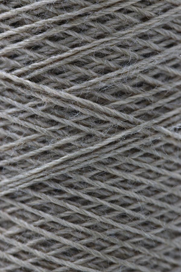 Close-up of Light Gray Thread Wound into a Ball. Abstract Texture Stock ...