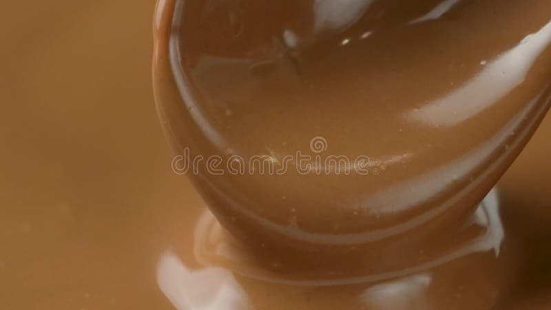 Macro Texture Milk Melted Chocolate Slow Motion Stock Video - Video of ...